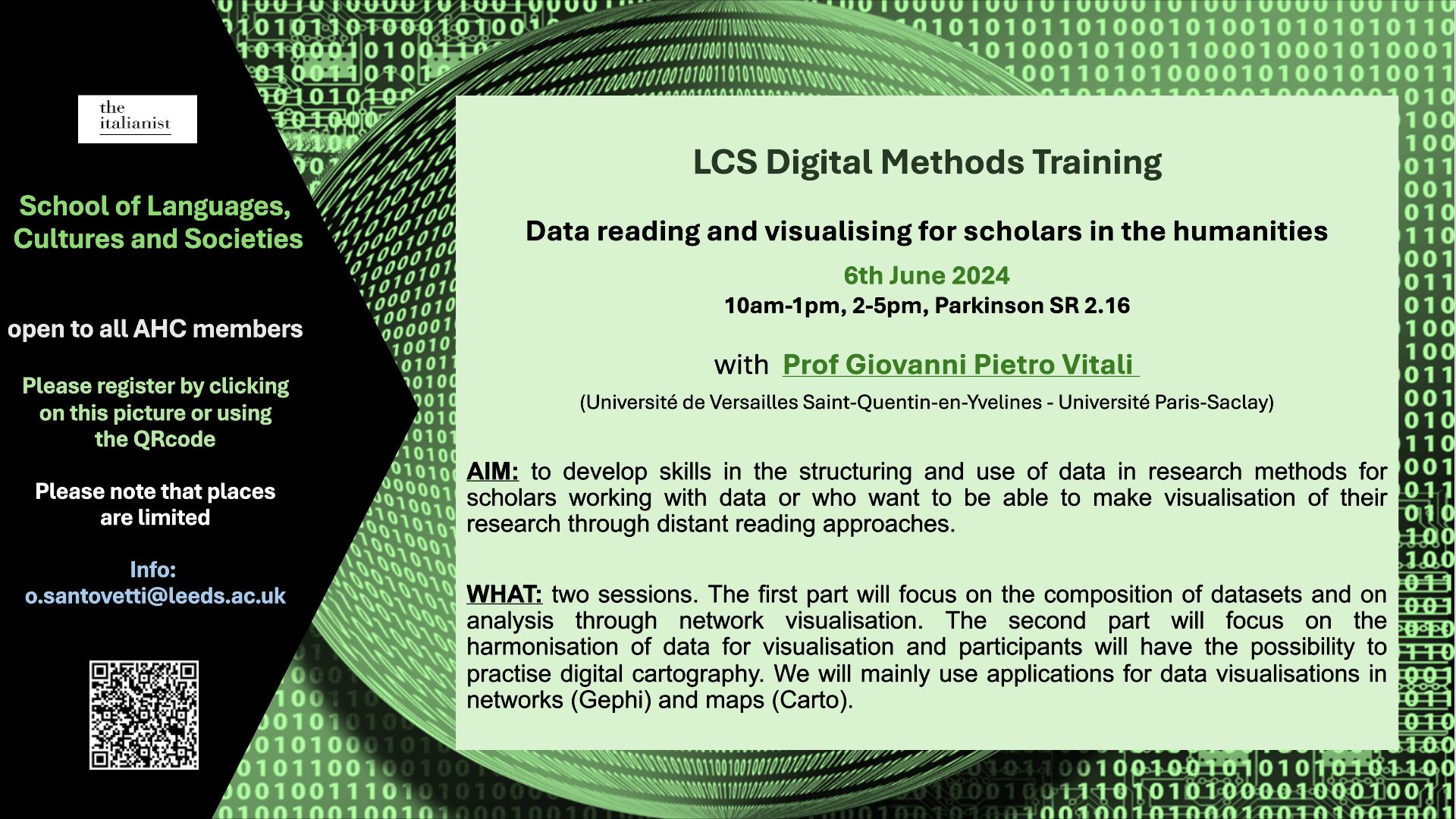Digital Humanities Workshop: Data Reading and Visualisation | School of ...